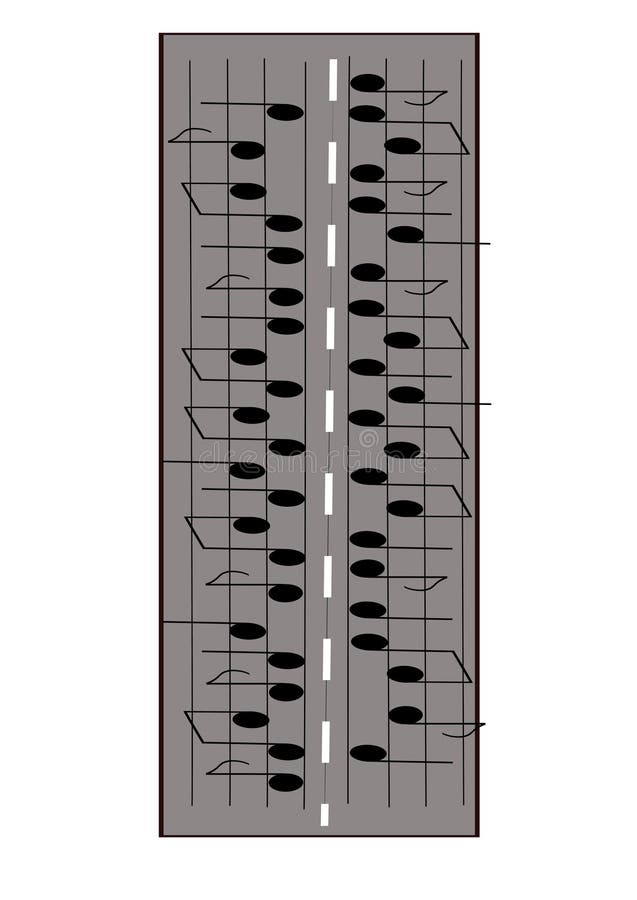 Music road stock vector. Illustration of sing, note, musicial - 1387378