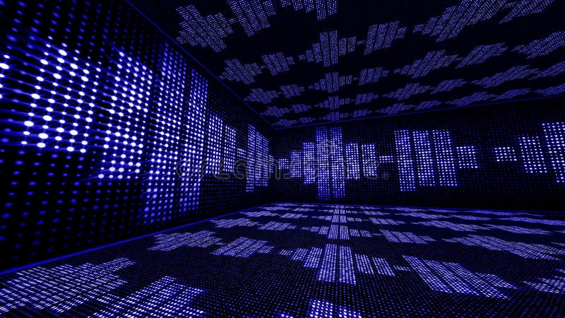 Music Room and Waves, with Notes, Lights Bulbs Animation, Rendering ...