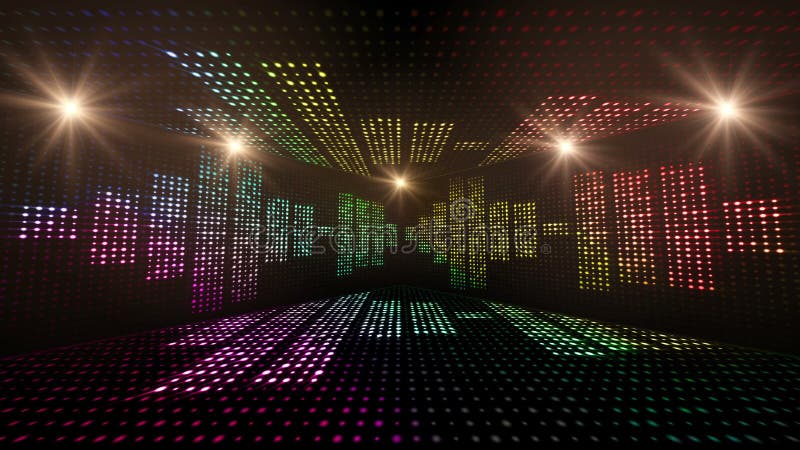 Music Room and Waves, with Notes, Lights Bulbs Animation, Rendering ...