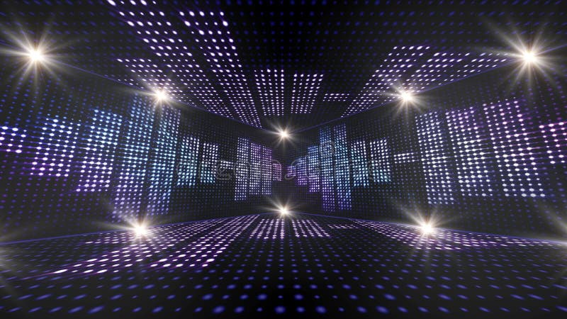 Music Room and Waves, with Notes, Lights Bulbs Animation, Rendering ...