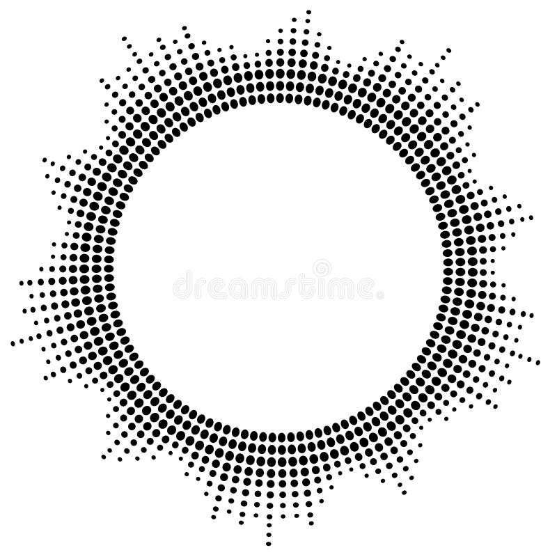 Music Round Frame. Circular Sound Wave Frame with Equalizer Dot ...