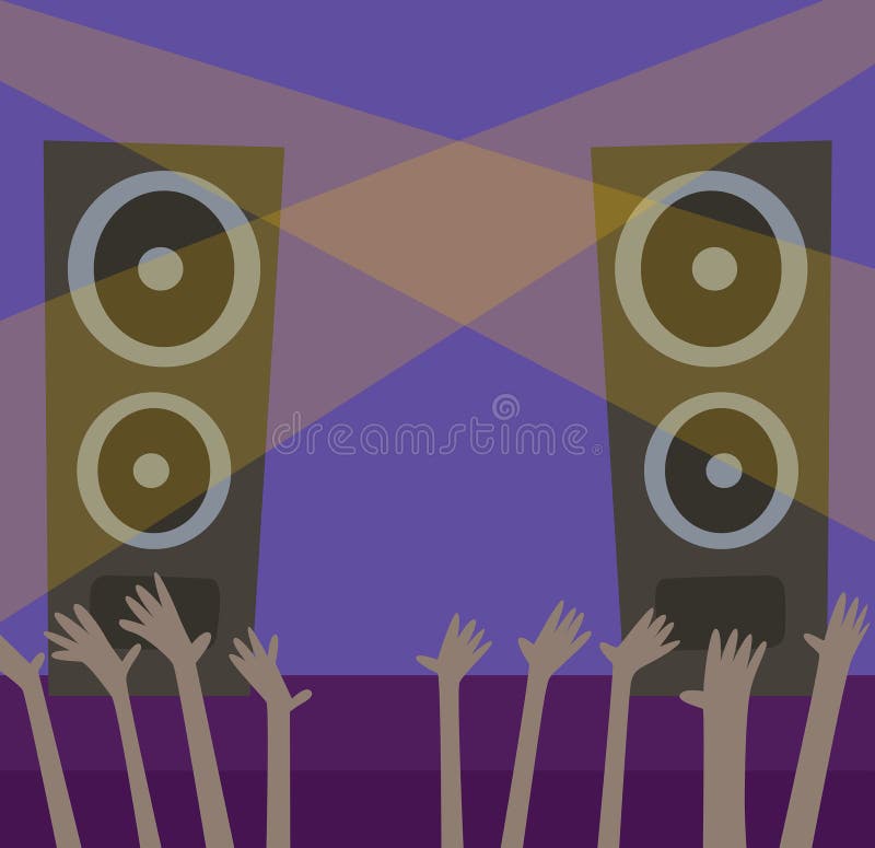 Music Scene Background Illustration. Stock Vector - Illustration of ...