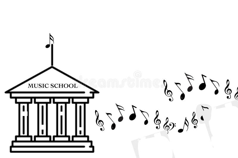 Music school vector art stock illustration. Illustration of flow ...