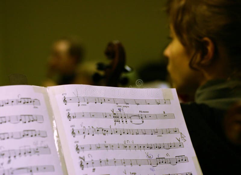 Music score stock photo. Image of gloria, instrument, bemol - 1144502