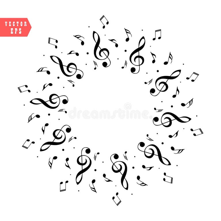 Circle Musical Notes Stock Illustrations – 9,642 Circle Musical Notes ...