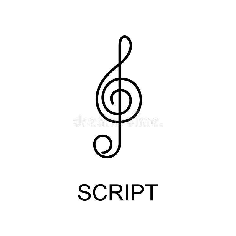 Music Script Icon. Element of Simple Music Icon for Mobile Concept and ...