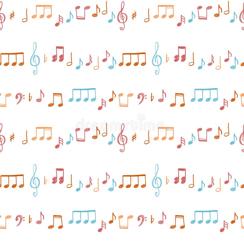 Music seamless background stock vector. Illustration of musical - 125439117