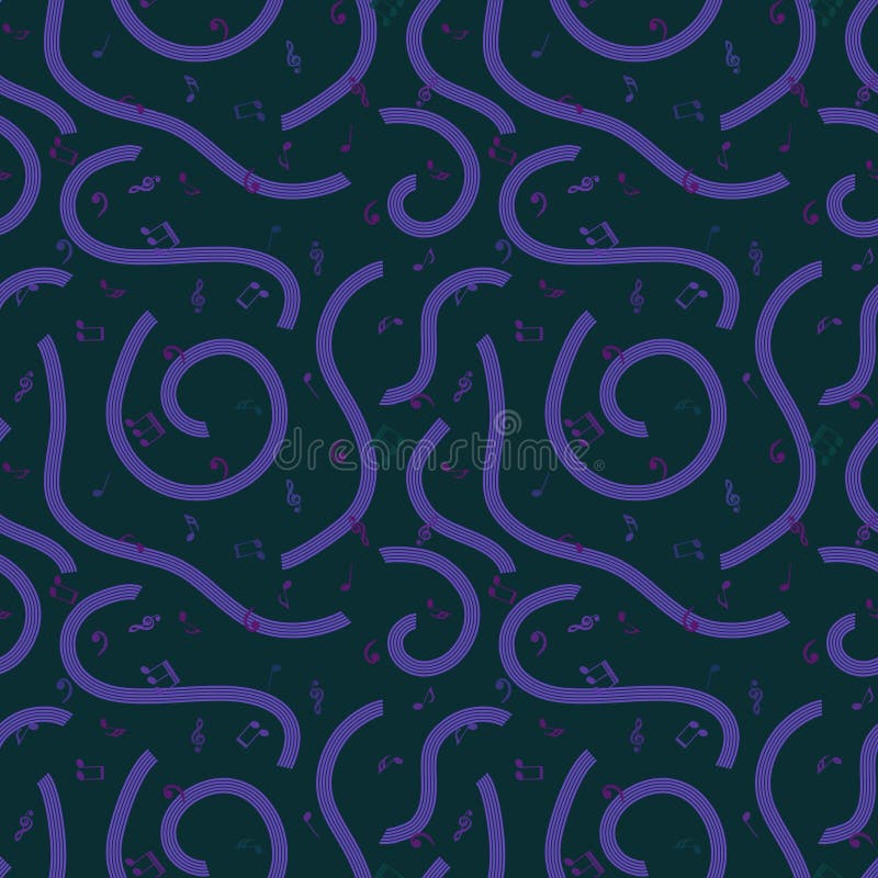Music Seamless Notes Pattern for Wrapping Paper and Fabrics and Linens ...
