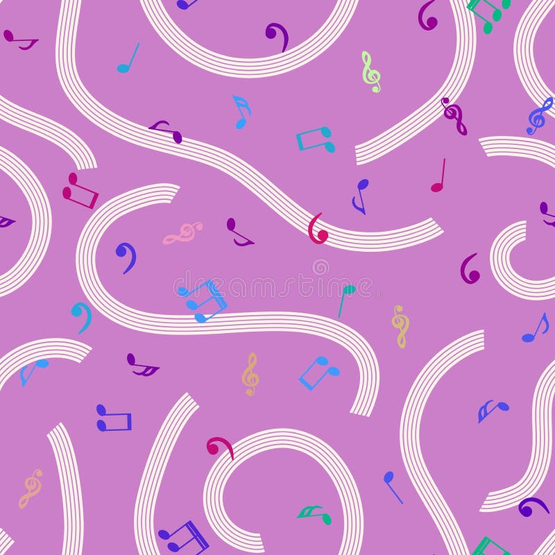Music Seamless Notes Pattern for Wrapping Paper and Fabrics and Linens ...