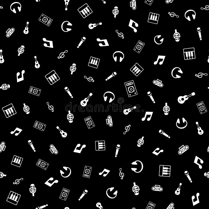 Music Seamless Pattern Background. Vector Texture Illustration. Stock ...
