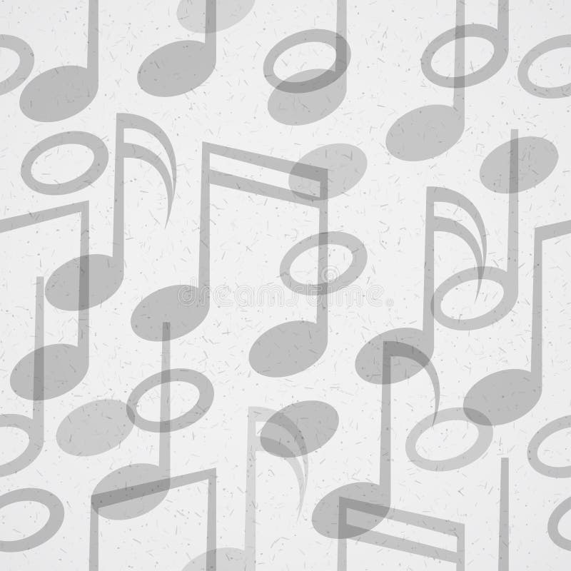 Music Seamless Pattern with Grunge Effect Stock Vector - Illustration ...