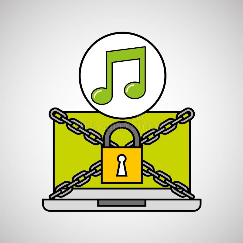 Music Security Internet Technology Stock Vector - Illustration of ...