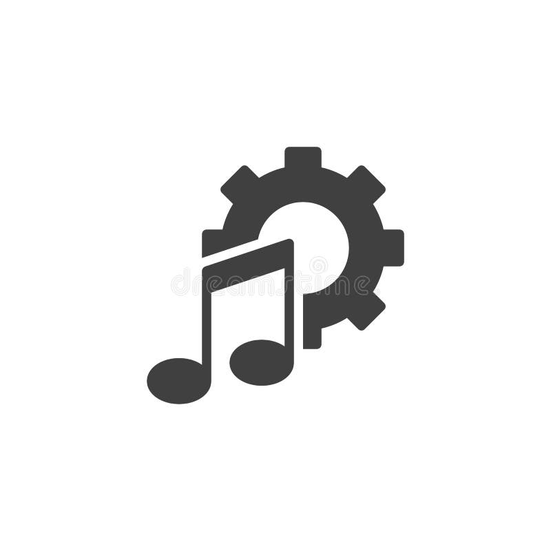 Music settings vector icon stock vector. Illustration of clipart ...