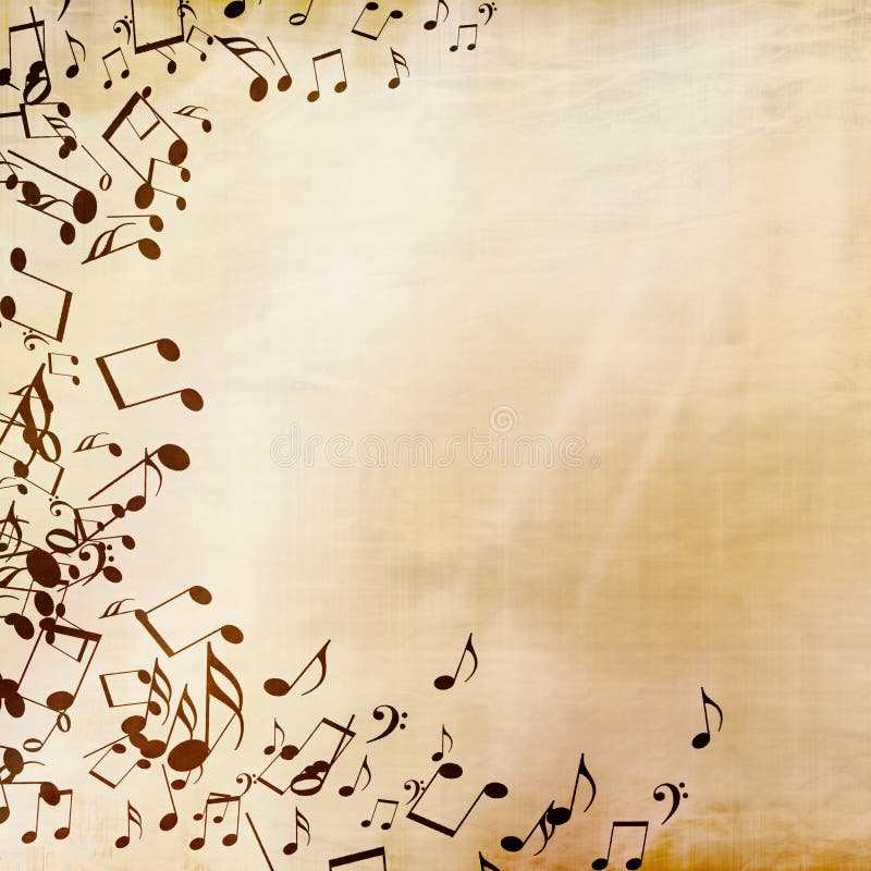 Grunge music notes stock vector. Illustration of musical - 14147491