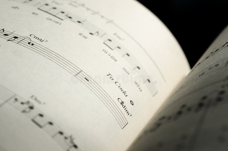 Sheet music note stock photo. Image of closeup, lines - 47902338