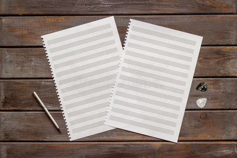 Music Sheets for Writing Notes. Compose Music Concept Stock Image ...