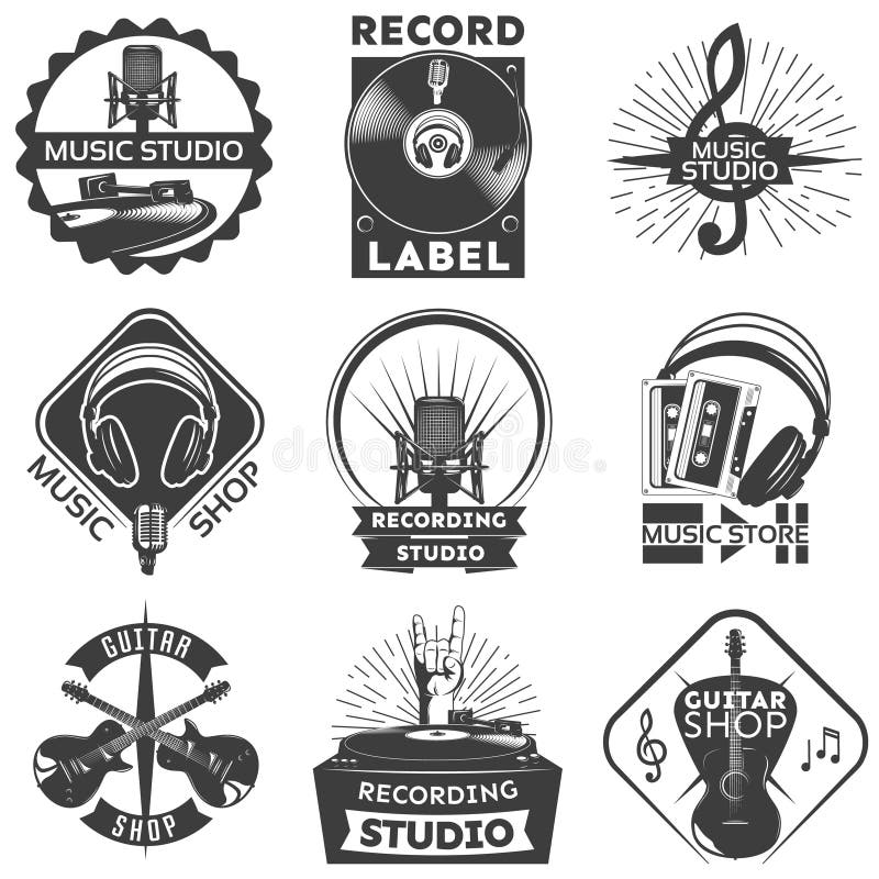 Set of Vector Music Logo, Icons and Design Elements Stock Vector ...