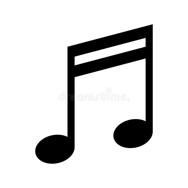 Music sign symbol icon stock vector. Illustration of shape - 233298794