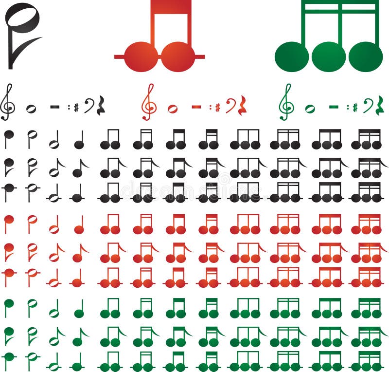 Music signs stock vector. Illustration of eighth, stripe - 7427591