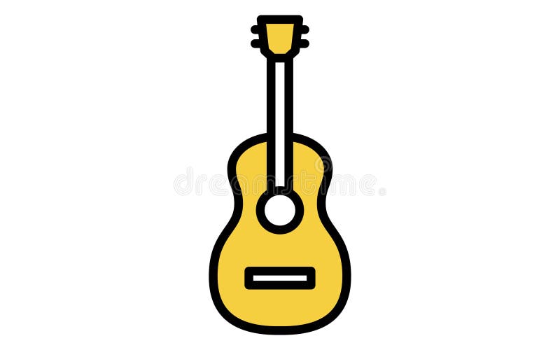Music, Simple Guitar Icon (guitarist Stock Vector - Illustration of ...