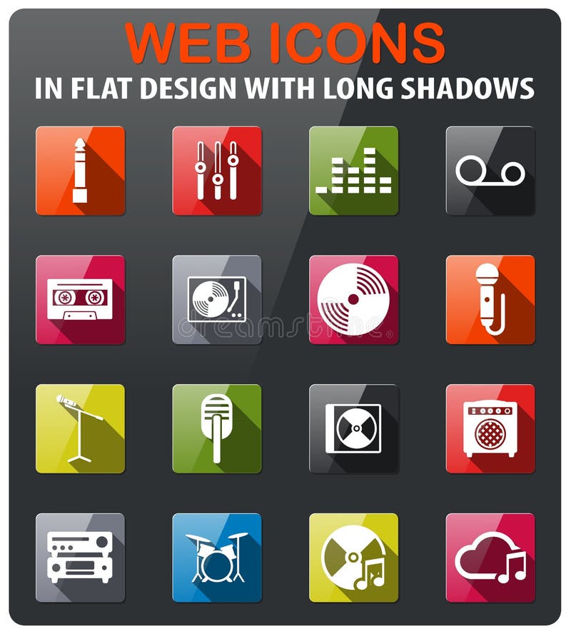 Music simply icons stock illustration. Illustration of stand - 88420964