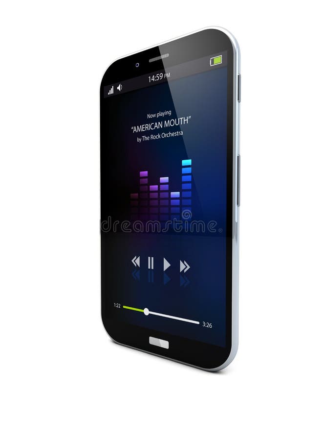Music in Smartphone Mobile Technology for Dancing Party Vector ...