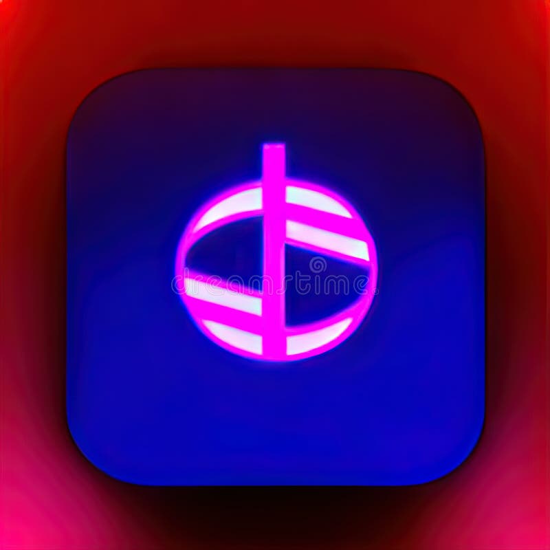 Music Software App Style Icon. Generative AI. Stock Illustration ...