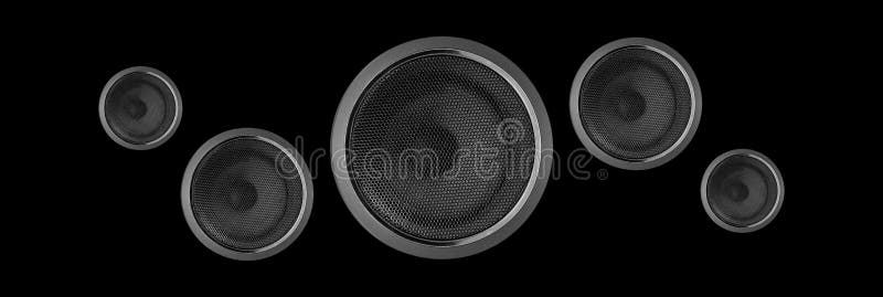 Music and Sound - Front View Five Way Speaker Isolated Stock Image ...