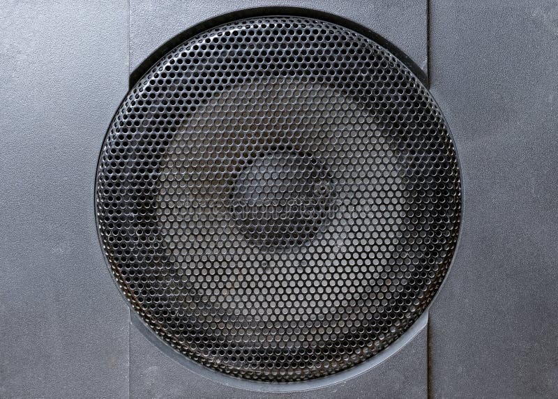 Music and Sound. Front View of a Sound System Speaker Stock Image ...