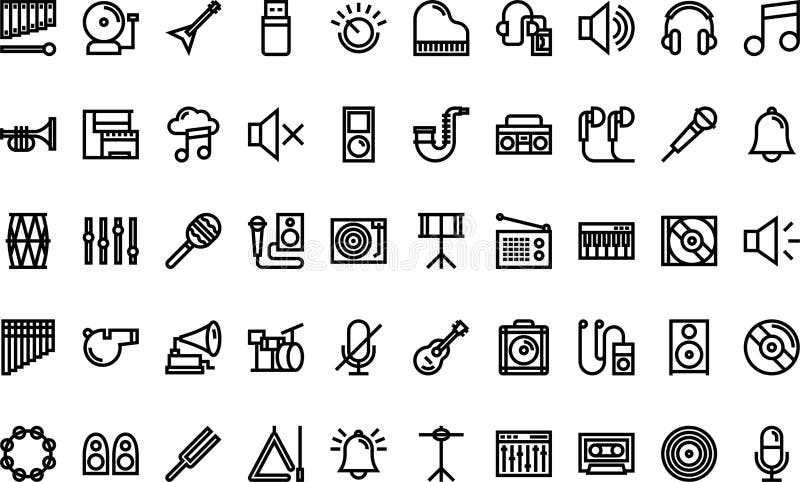 Music Sound Icons High-Quality Vector Icons Collection with Editable ...