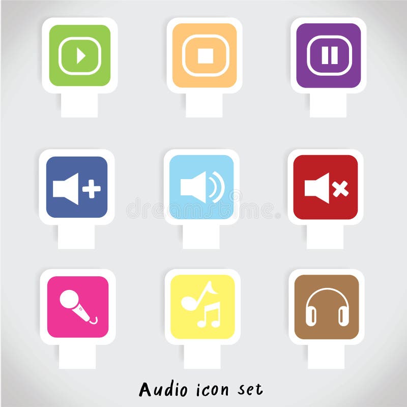 Music and Sound Icons. Vector Illustration Stock Illustration ...