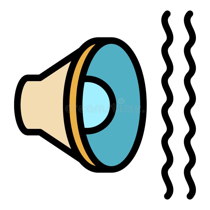 Music Sound Speaker Icon Color Outline Vector Stock Vector ...