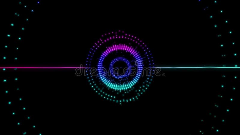 Music and Sound Visualizer Loopable Isolated on Black Background, Full ...