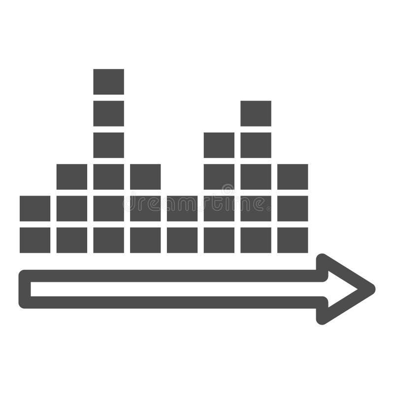 Music Sound Wave Audio Equalizer with Arrow Line Icon, Music Concept ...