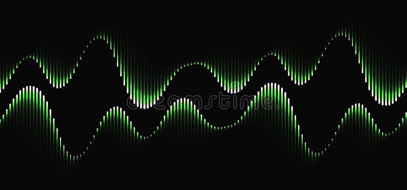 Music Sound Wave Background. Abstract Digital Audio Wave. Vector Neon ...