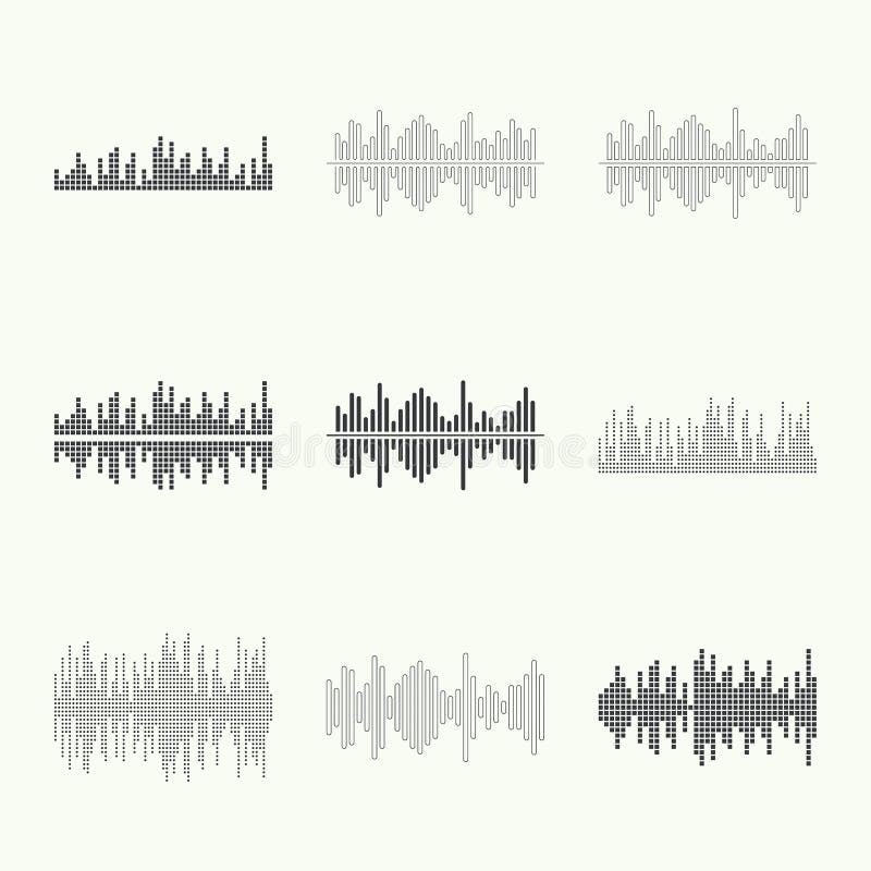 Music sound wave. stock vector. Illustration of frequency - 96562604
