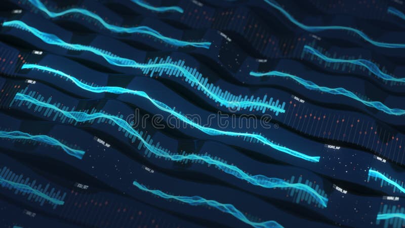 Music Sound Waves 3D Render Illustration Stock Illustration ...