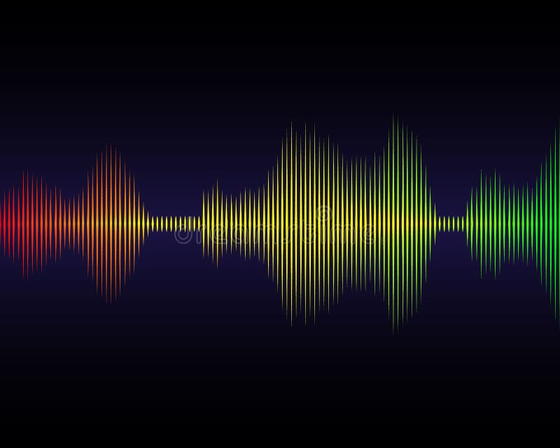 Music sound waves stock illustration. Illustration of color - 143269633