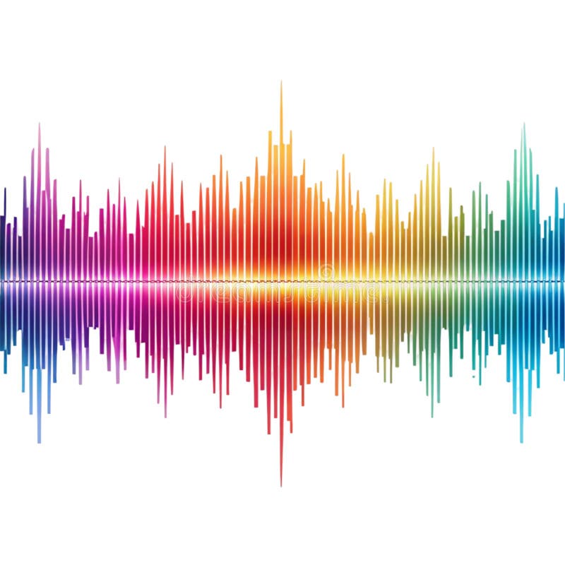 Music Sound Waves Isolated on White Stock Illustration - Illustration ...