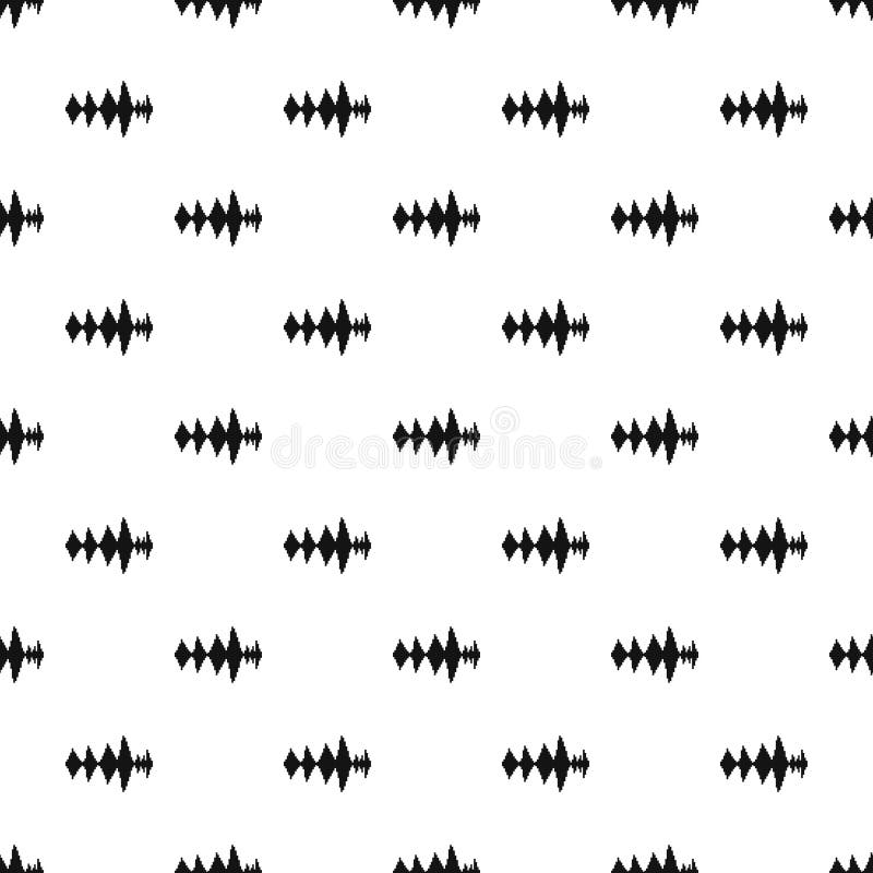 Music Sound Waves Pattern, Simple Style Stock Illustration ...