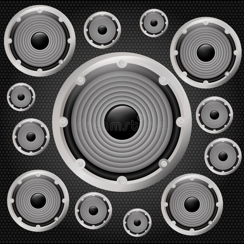 Music Speaker Equipment and Technology Stock Vector - Illustration of ...