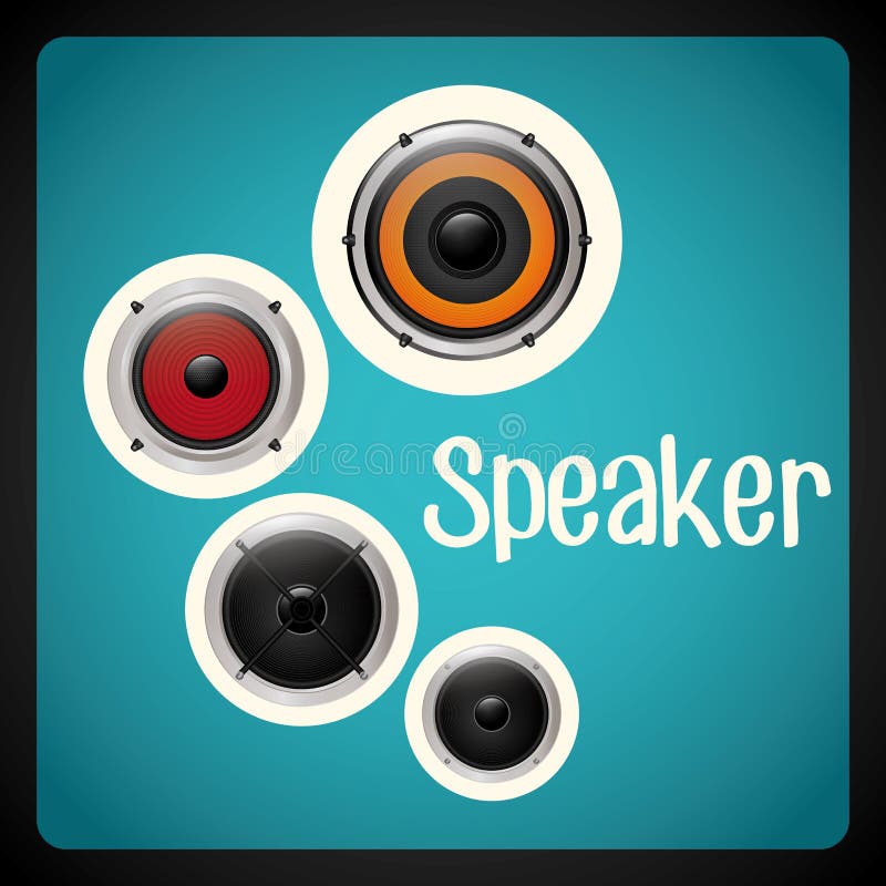 Music Speaker Equipment and Technology Stock Vector - Illustration of ...