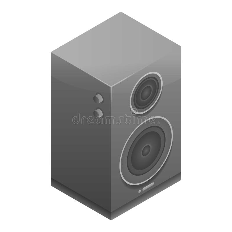 Music Speaker Icon Isometric Style Stock Vector Illustration Of