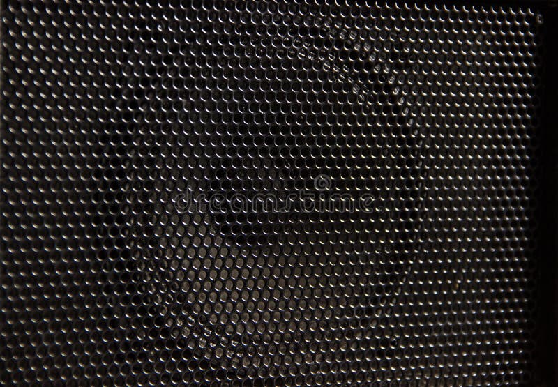 Music Speaker for the Net Black Texture. Stock Image - Image of holes ...