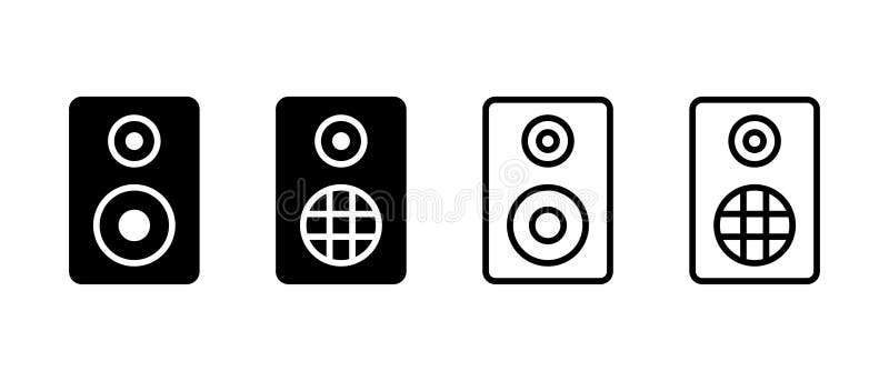 Music Speaker Vector Icon. Loud Woofer Box Symbol Stock Illustration ...