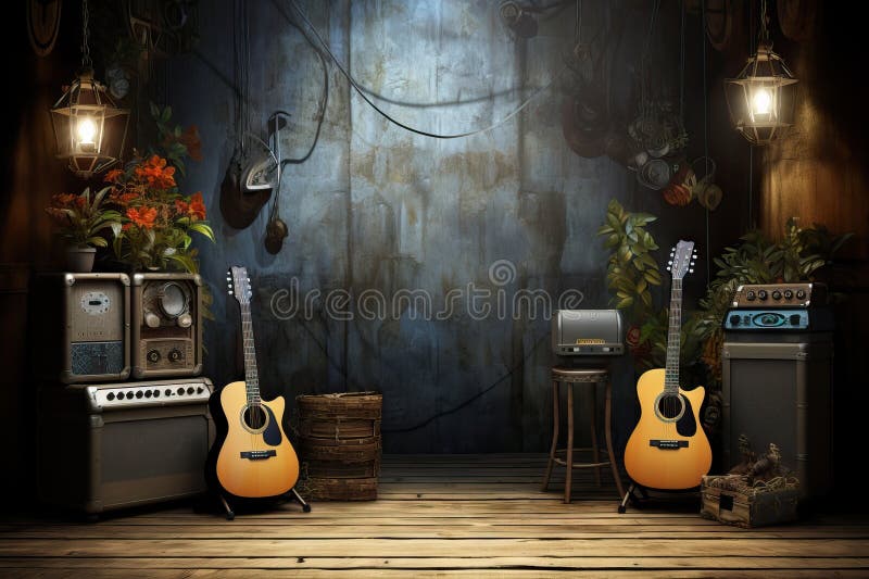 Music Stage, Country Themed Background Stock Photo - Image of ...