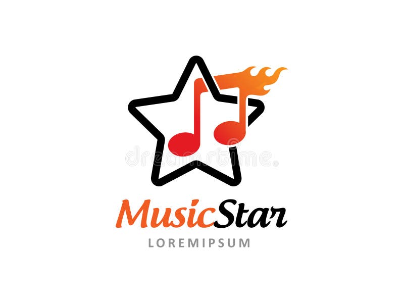Music and Star Logo Symbol or Icon Template Stock Vector - Illustration ...