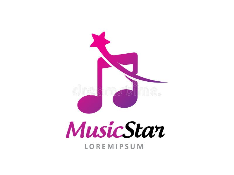 Music and Star Logo Symbol or Icon Template Stock Vector - Illustration ...