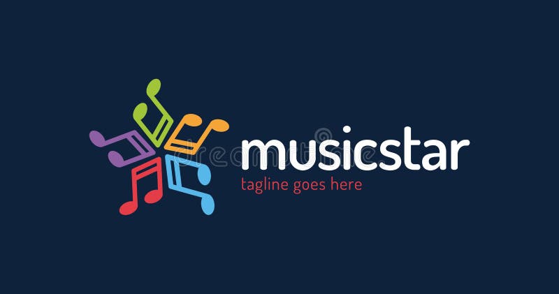 Music Star Logo Vector Design Template. Star Music Logotype, Playful ...
