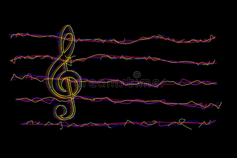 Music stave & notes stock illustration. Illustration of flyer - 71109421